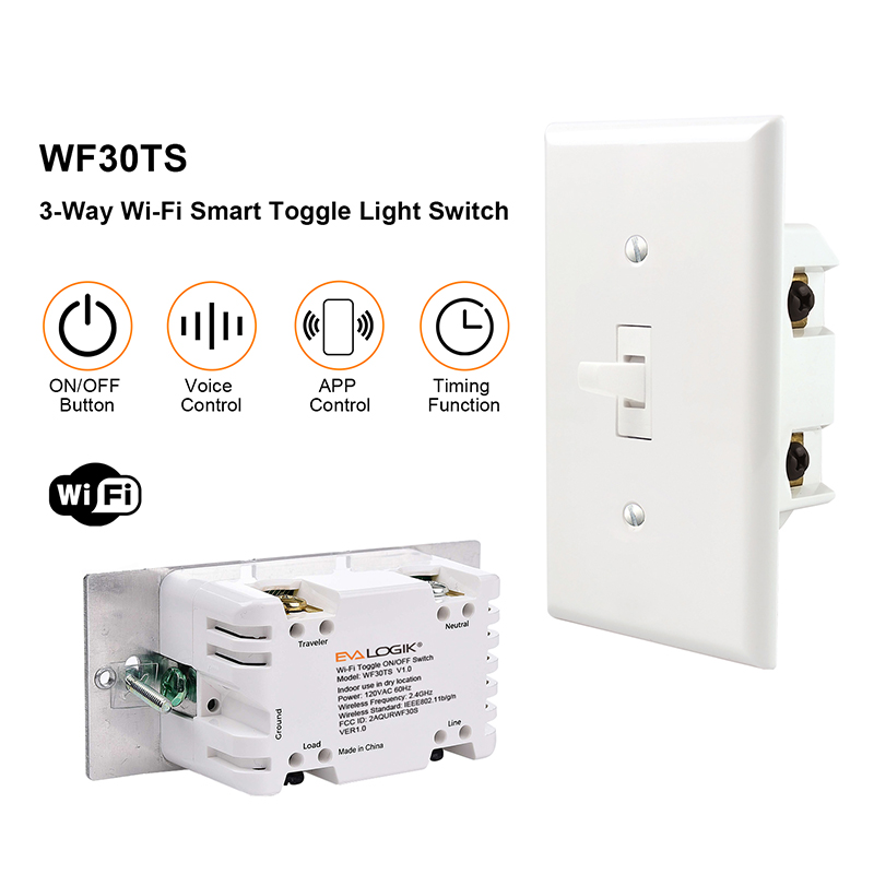 Eva Logik US 3-Way Wifi Smart Toggle ON/OFF Light Switch ...